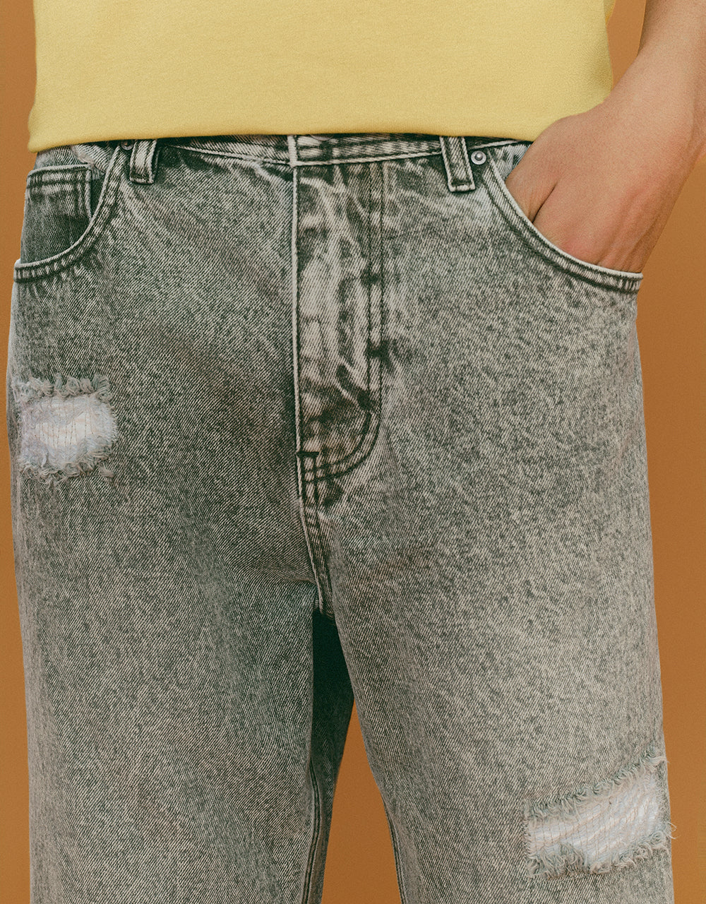 Ripped Wide-Leg Jeans – Urban Revivo Thailand