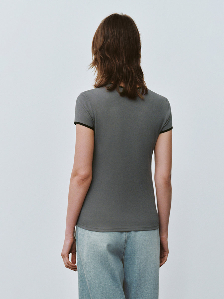 Crew Neck Skinny T-Shirt – URBAN REVIVO Thailand