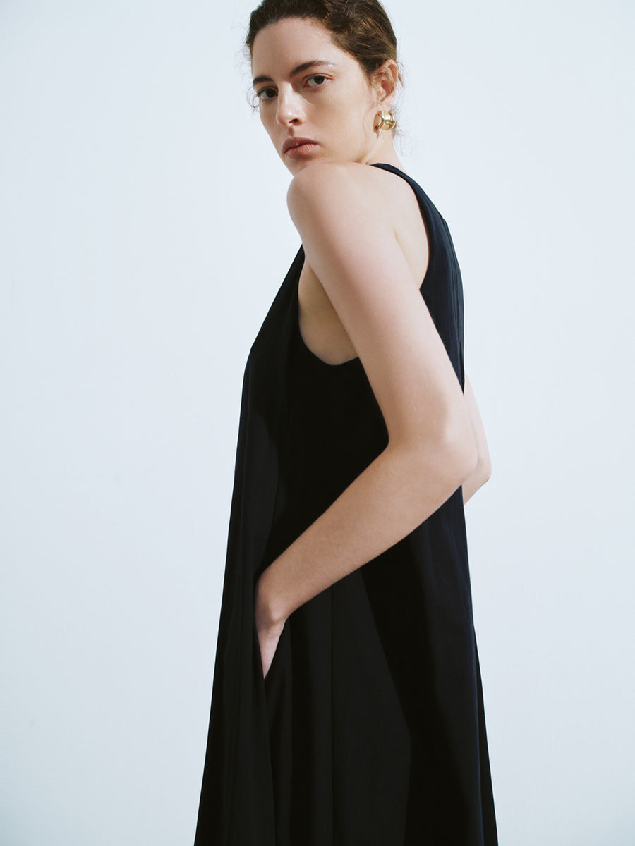 Sleeveless Crew Neck A-Line Dress – Urban Revivo Thailand