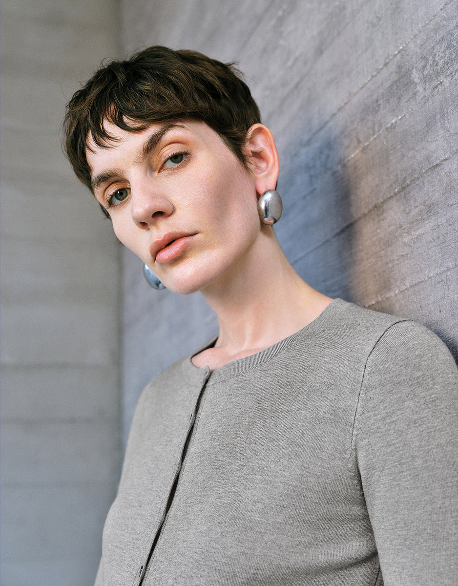 Crew Neck Skinny Knitted Cardigan – URBAN REVIVO Thailand