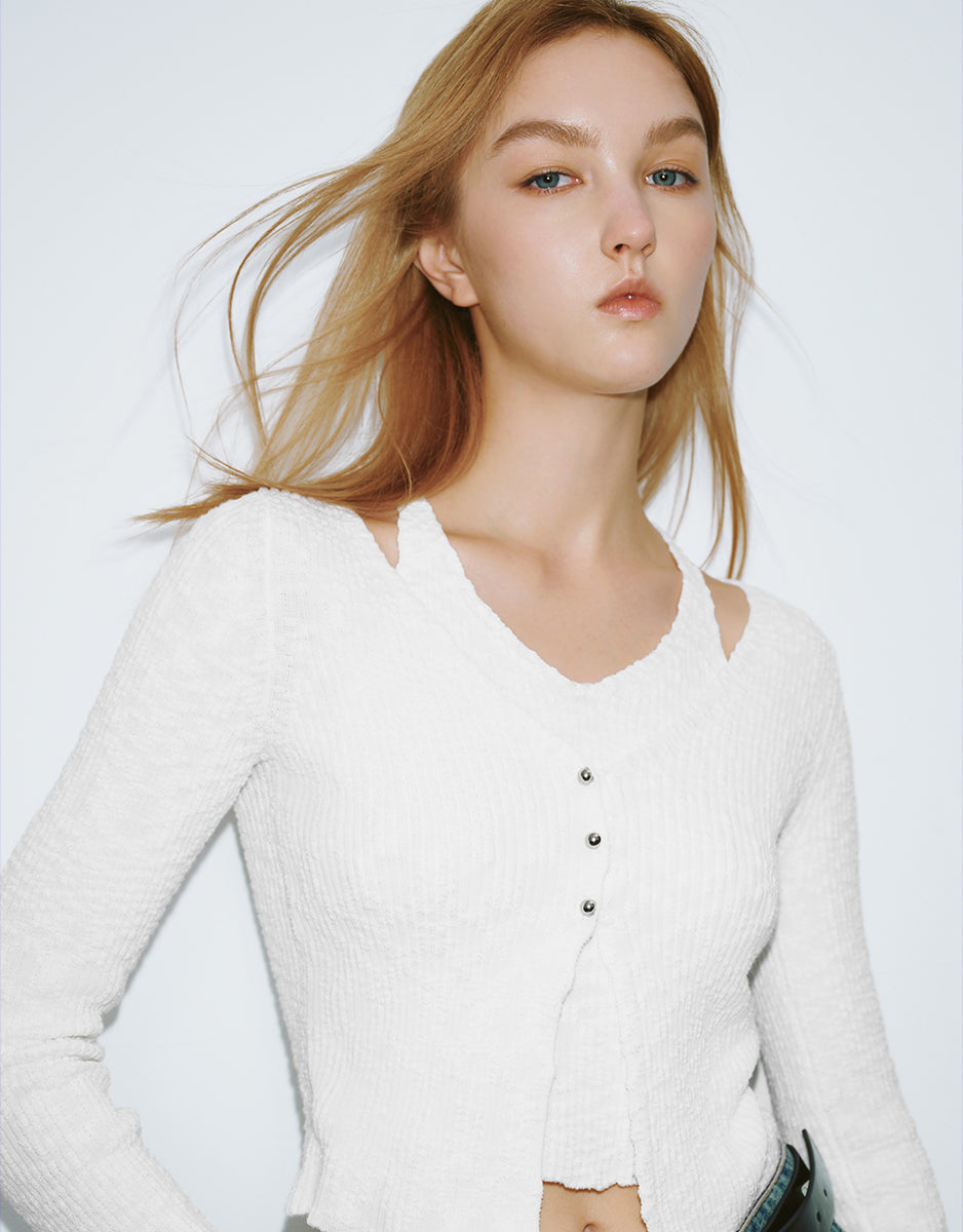 Halter Neck 2 In 1 Knitted Cardigan – URBAN REVIVO Thailand